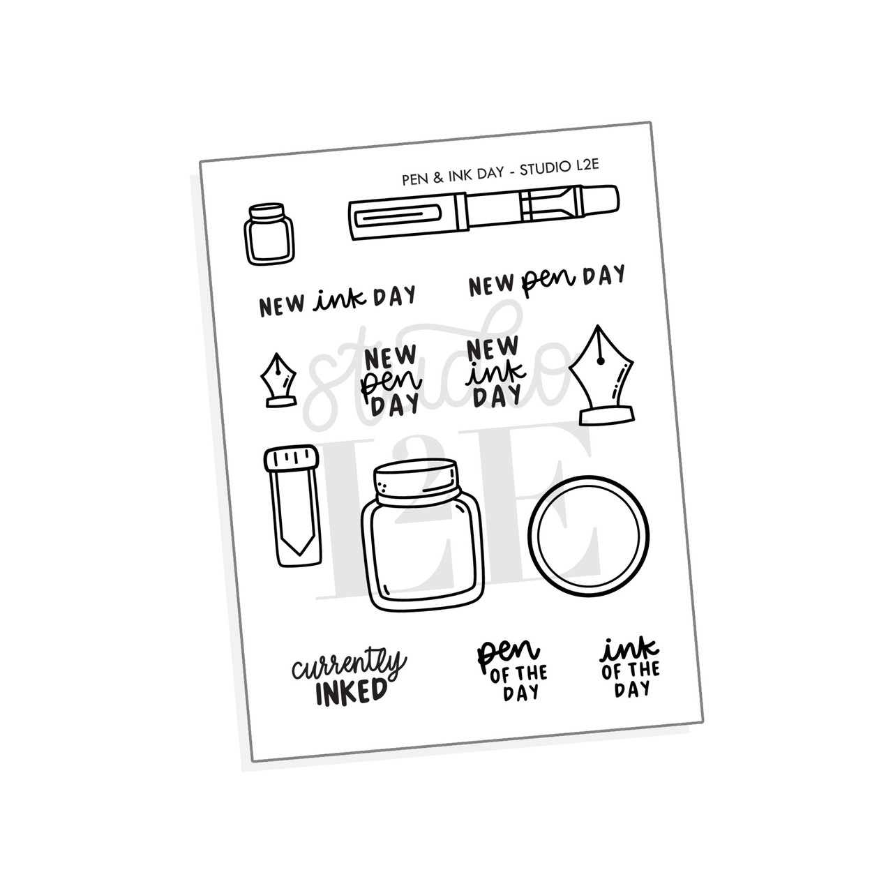 Pen and Ink Day – Clear Stamp Set by Studio L2E