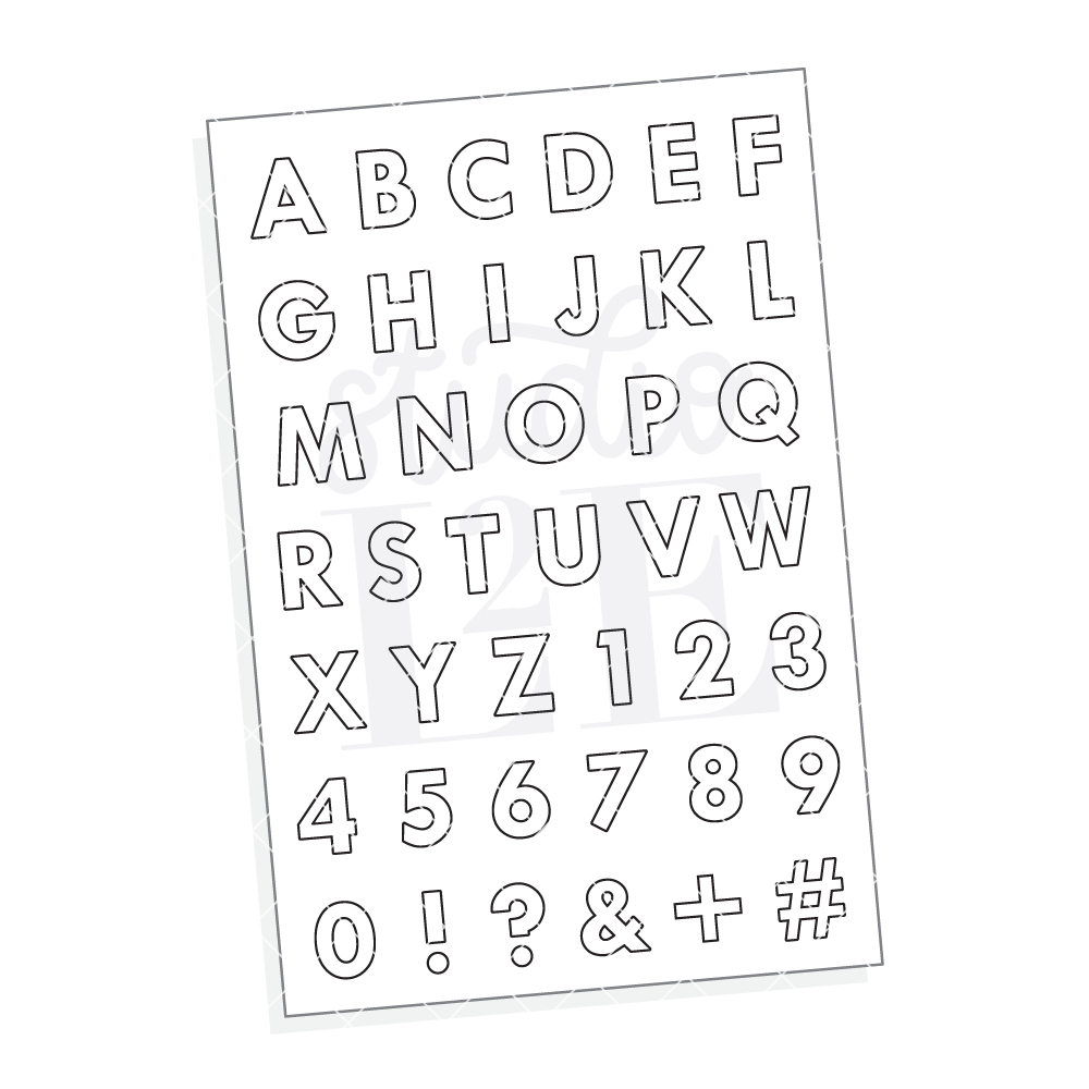 Basic Alphabet planner stamps by STUDIO L2E