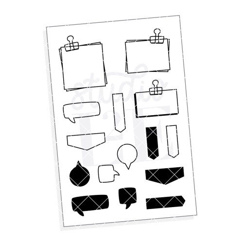 Noted planner stamps