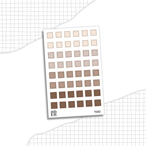 Mini Square transparent planner stickers
