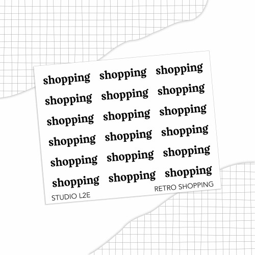 Shopping Retro text - STUDIO L2E