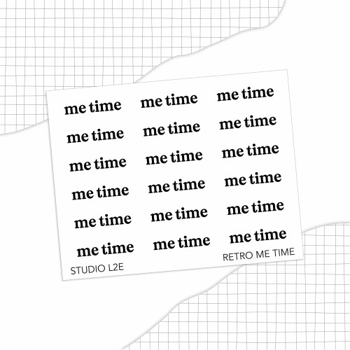 Me Time Retro text - STUDIO L2E