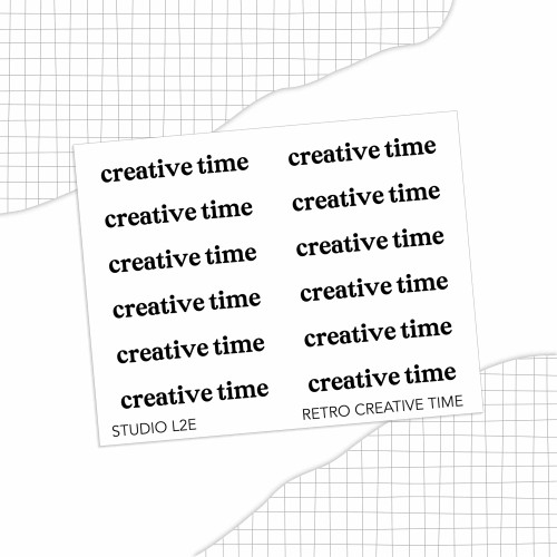 Creative Time Retro text - STUDIO L2E