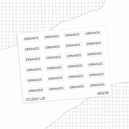 Errands Minimal Text - STUDIO L2E