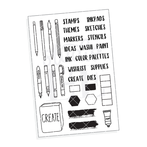 Craft Stash planner stamps by STUDIO L2E