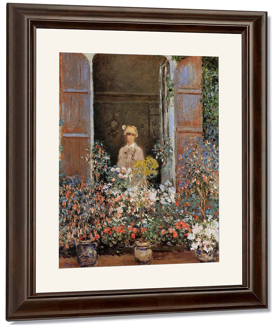 Camille Monet At The Window, Argenteuile By Claude Oscar Monet Reproduction