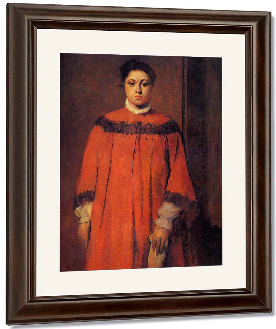 Girl In Red By Edgar Degas Reproduction