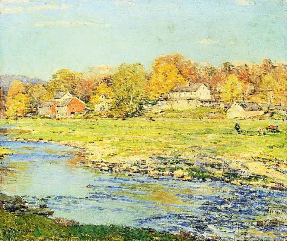 Late Afternoon In October By Willard Leroy Metcalf Print or Painting ...