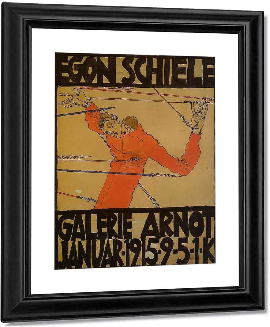 Self Portrait As St. Sebastian By Egon Schiele Art Reproduction from ...