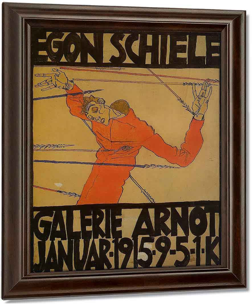 Self Portrait As St. Sebastian By Egon Schiele Art Reproduction from ...