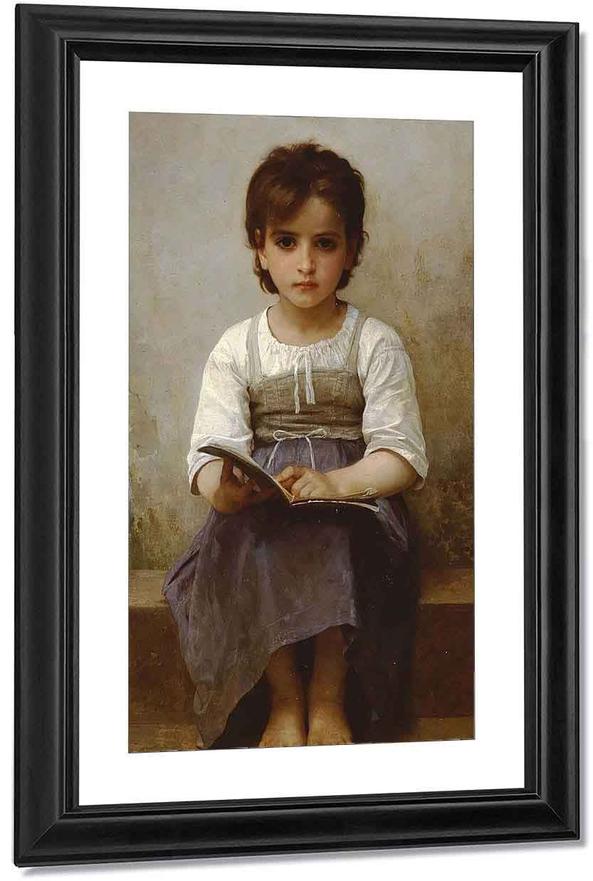 The Difficult Lesson By William Bouguereau Print or Painting Reproduction