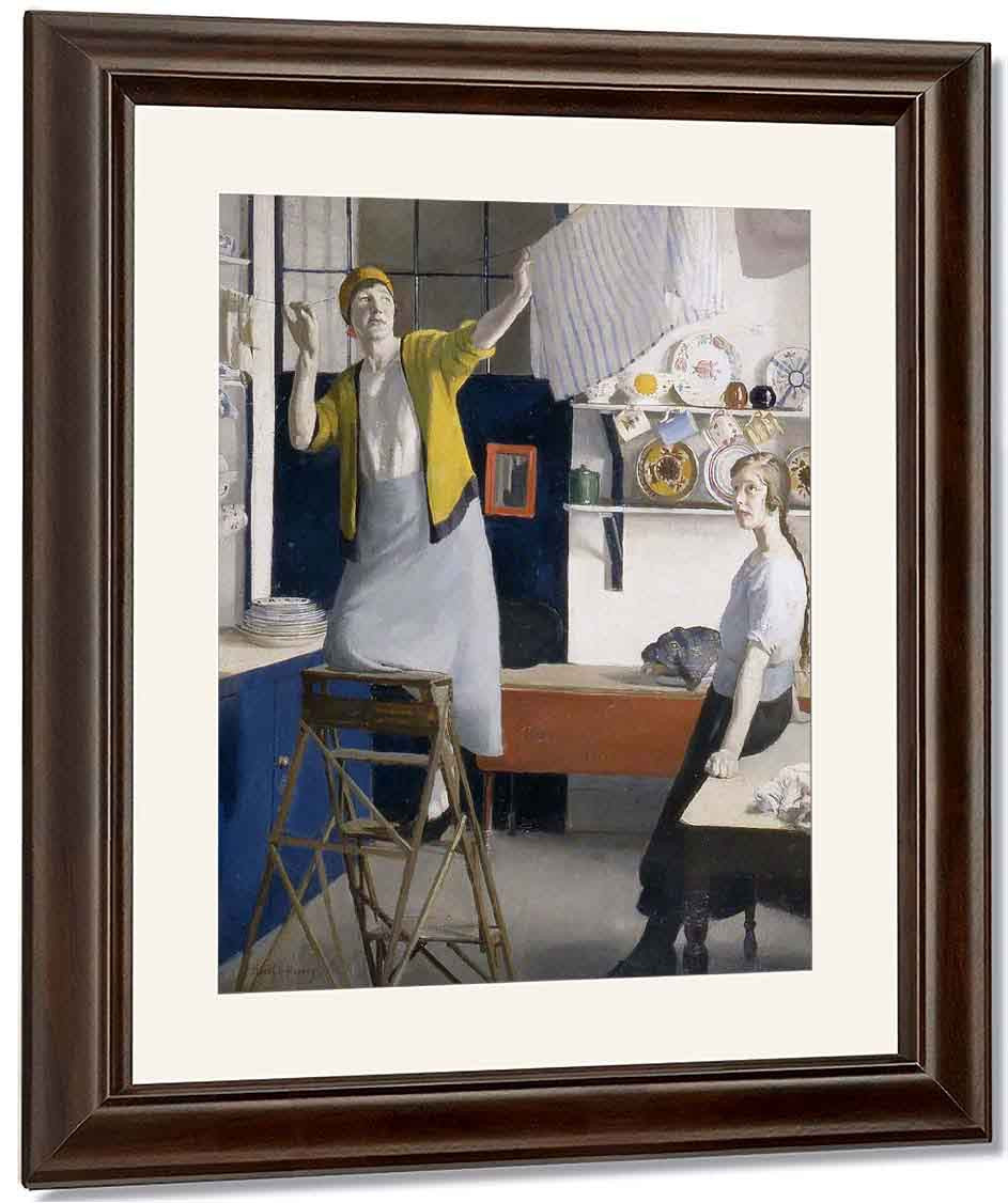 A Kitchen Interior By Harold Harvey Reproduction