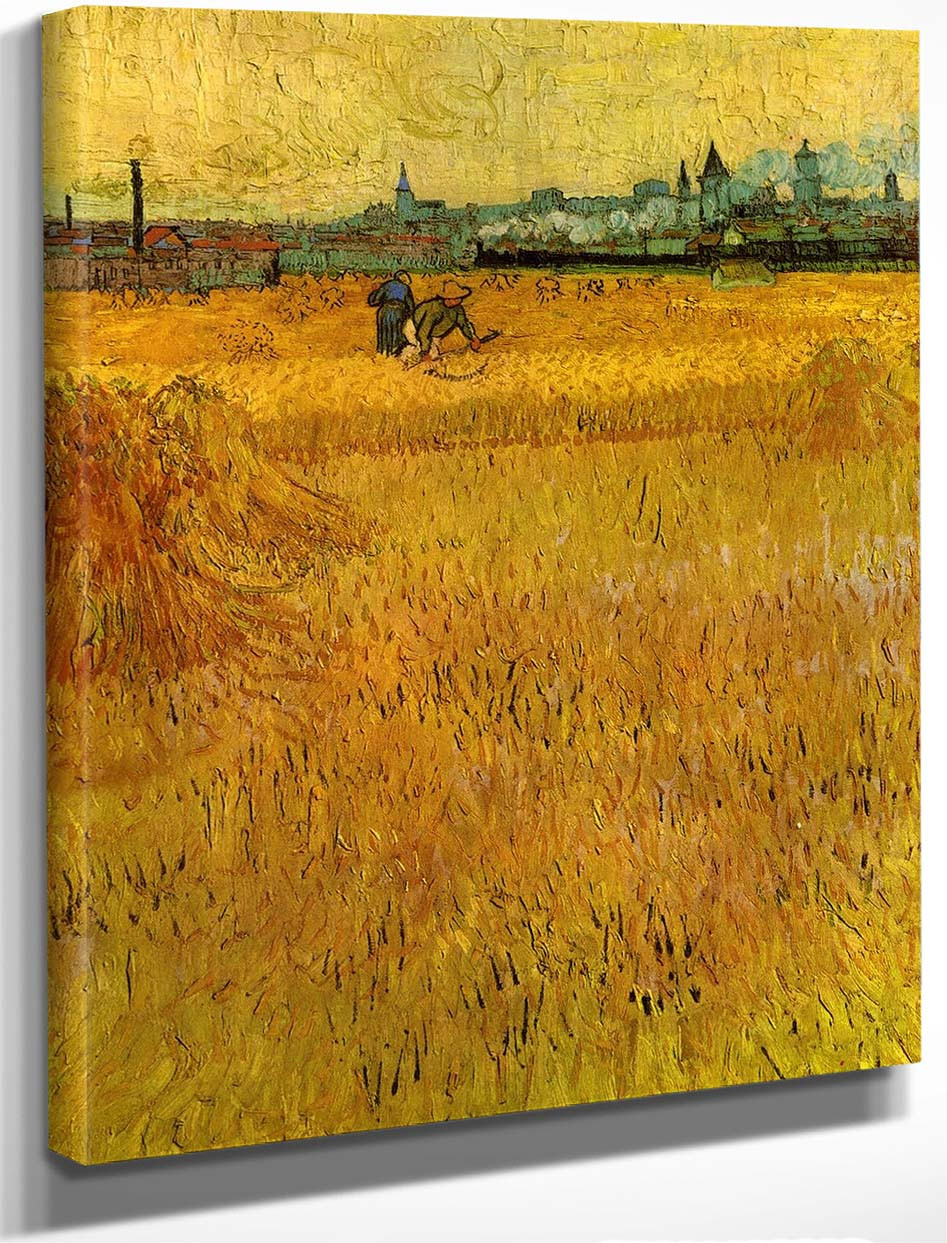 Arles View From The Wheat Fields By Vincent Van Gogh Reproduction
