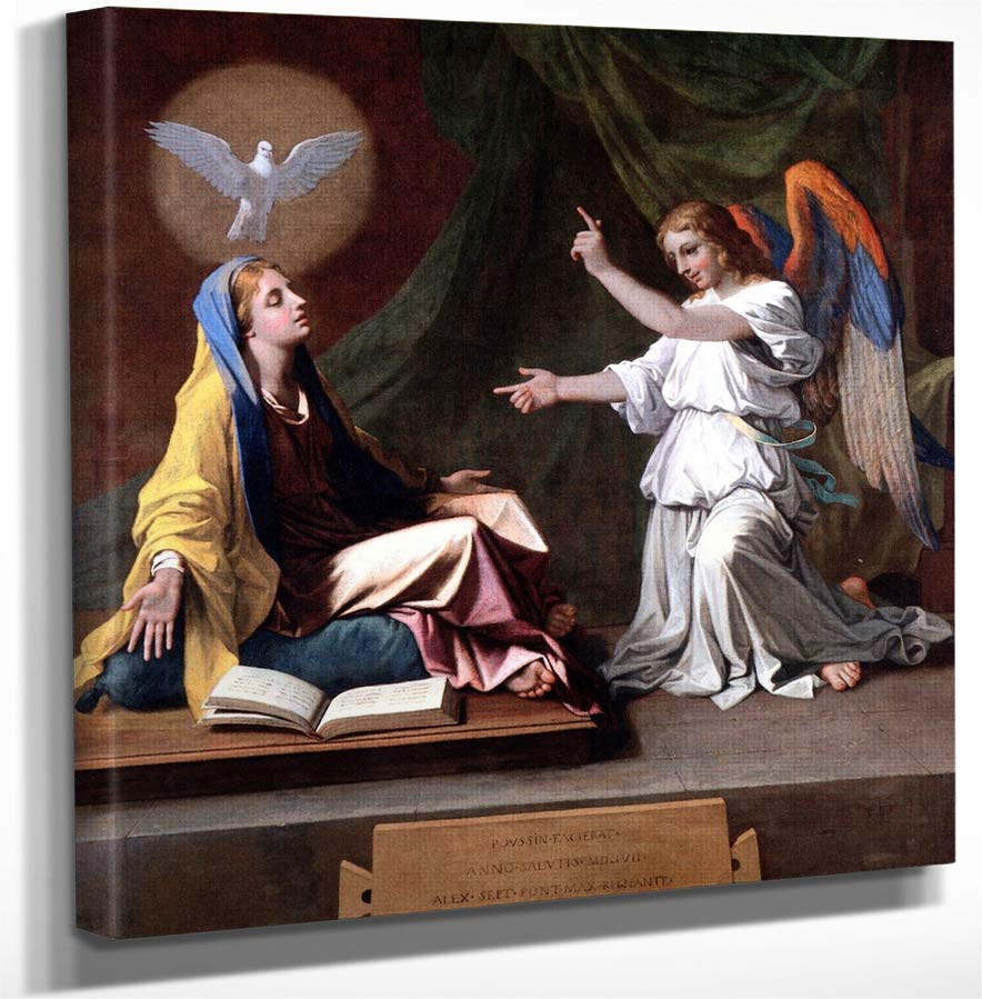 The Annunciation By Nicolas Poussin Print