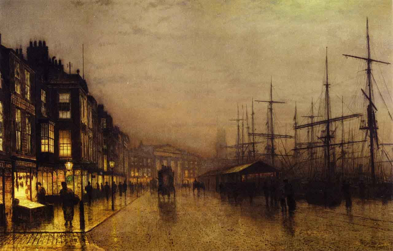 Glasgow Docks By Moonlight By John Atkinson Grimshaw Print or Oil ...