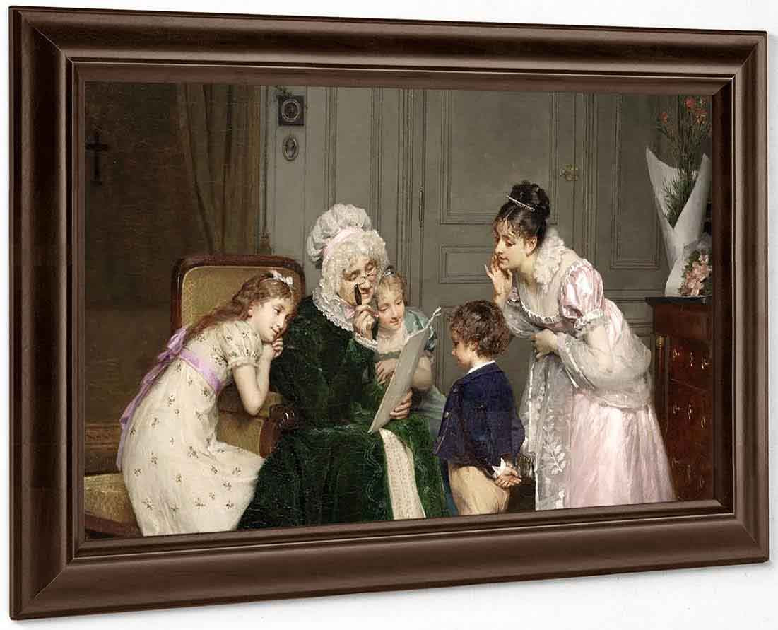 His First School Report By Louis Emile Adan By Louis Emile Adan Print ...