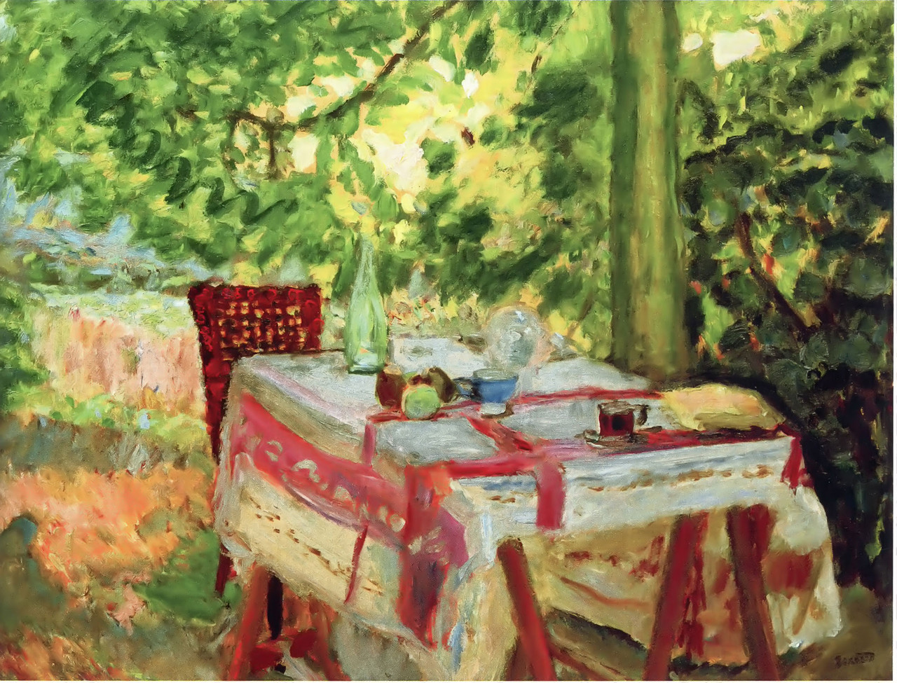 Table Set In A Garden Pierre Bonnard