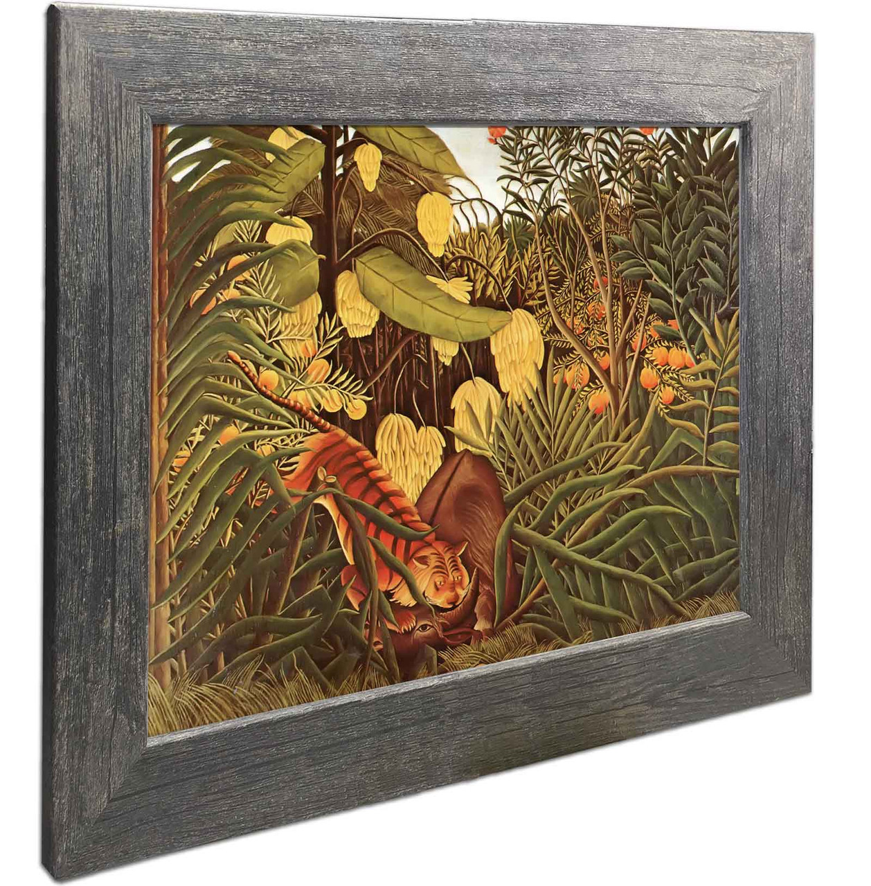 Tiger Attacking A Buffalo Henri Rousseau