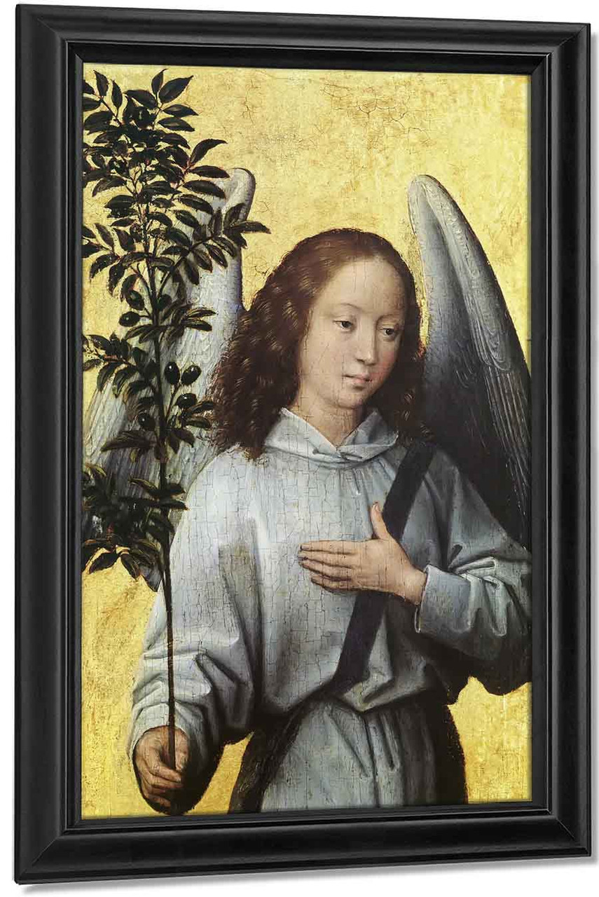 Angel Holding An Olive Branch Hans Memling
