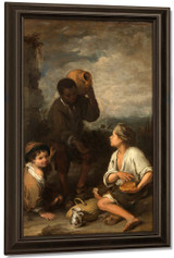 Young Boys Playing Dice By Bartolome Esteban Murillo Art Reproduction ...
