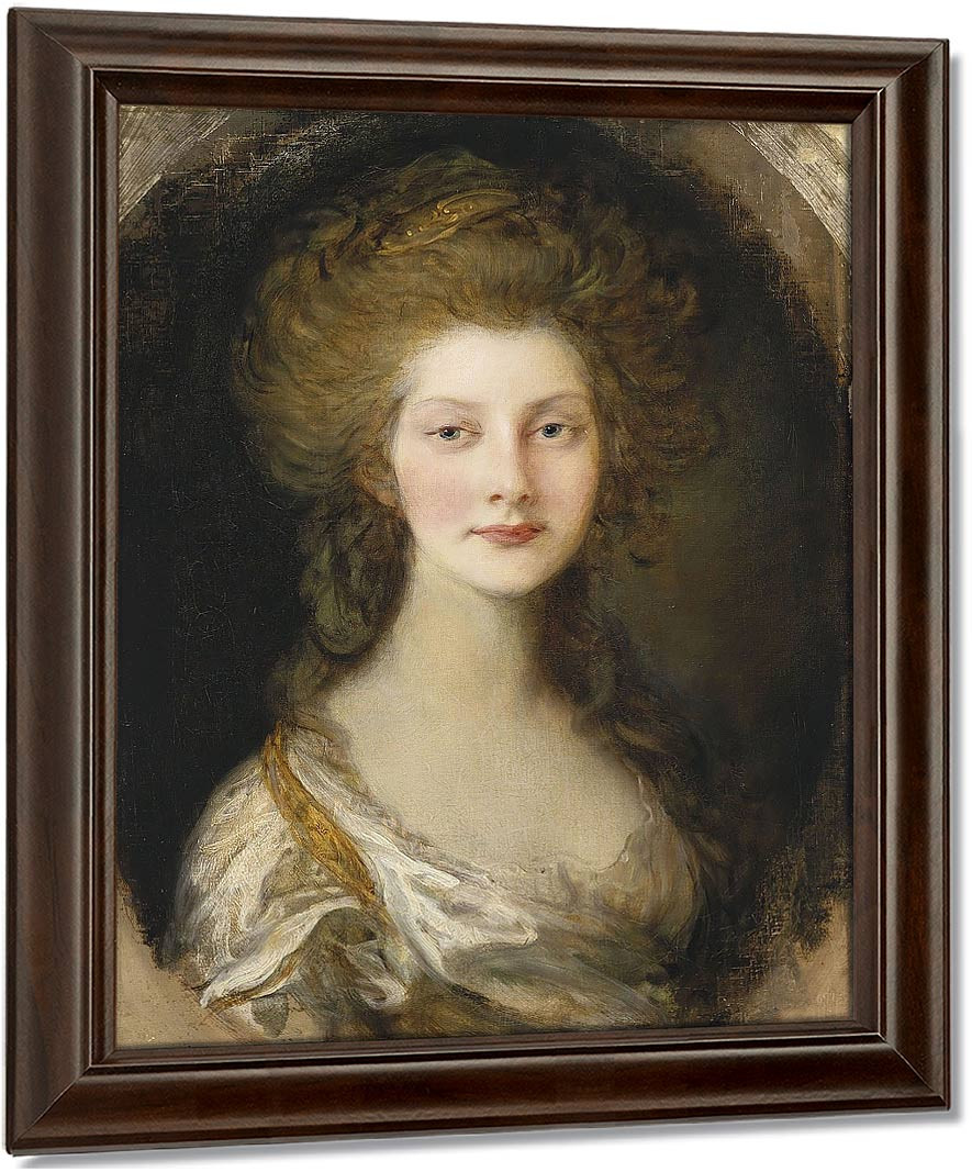 Portrait Of Princess Augusta Aged 13 By Thomas Gainsborough Art ...