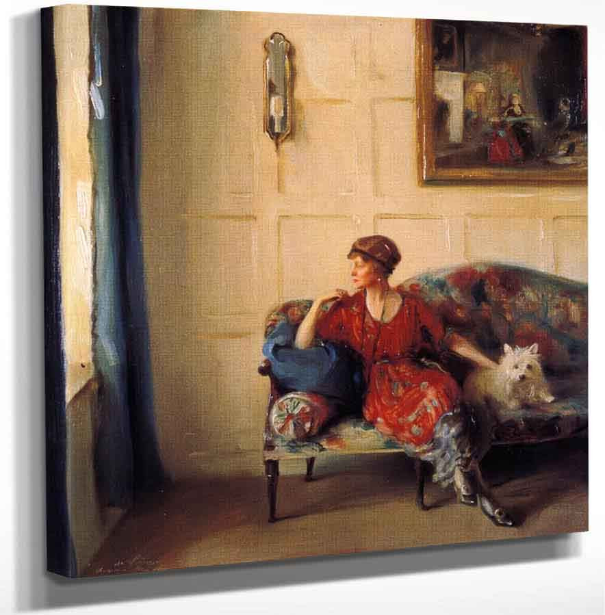 Miss Faith Moore At Chequers By Philip Alexius De Laszlo Print