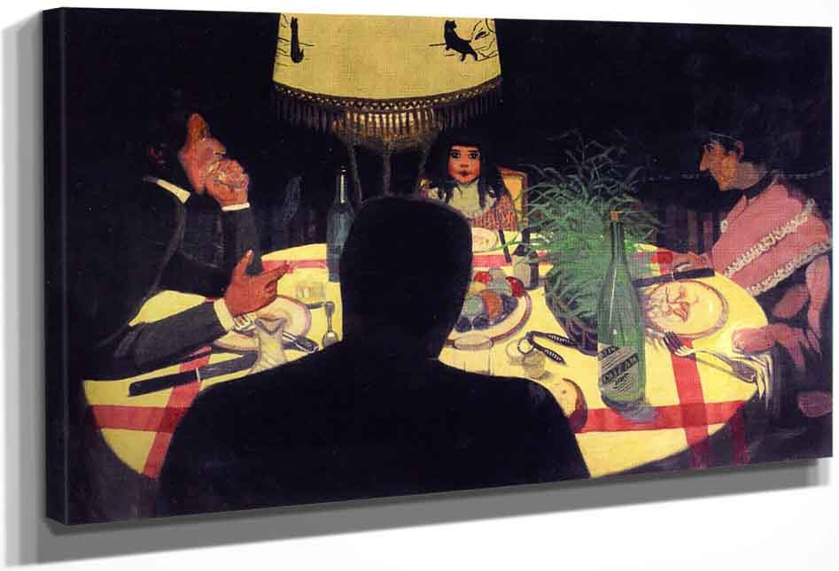 Dinner By Lamplight By Felix Vallotton Print or Oil Painting ...