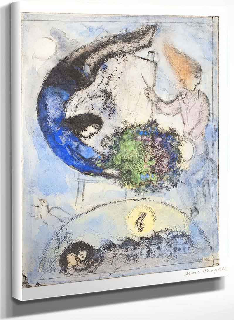 White Crucifixion Marc Chagall Print or Oil Painting Reproduction.