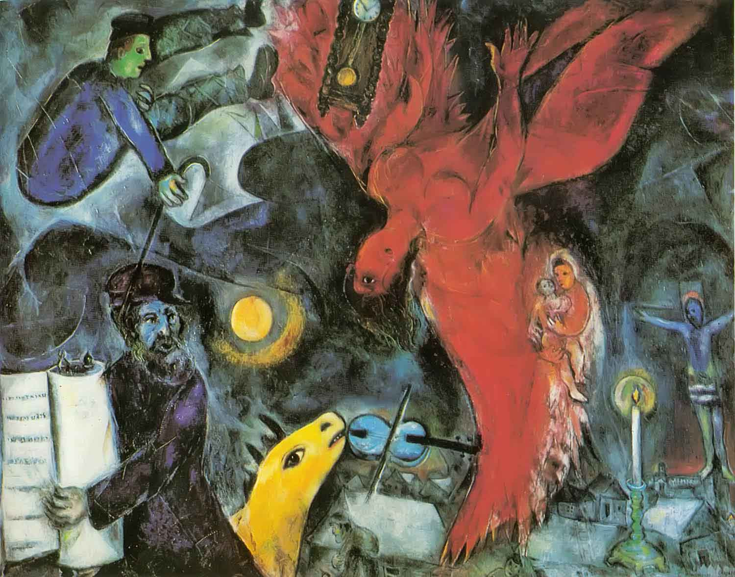 The Falling Angel By Marc Chagall Art Reproduction.