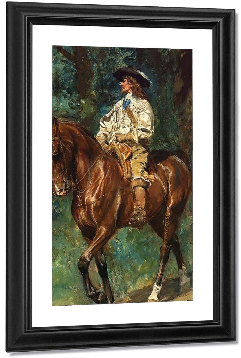 Mounted Cavalier By Jean Louis Ernest Meissonier Print or Painting ...