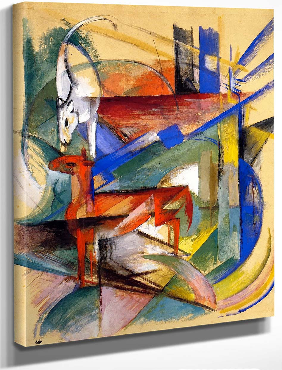 Composition Of Animals Ii By Franz Marc Reproduction