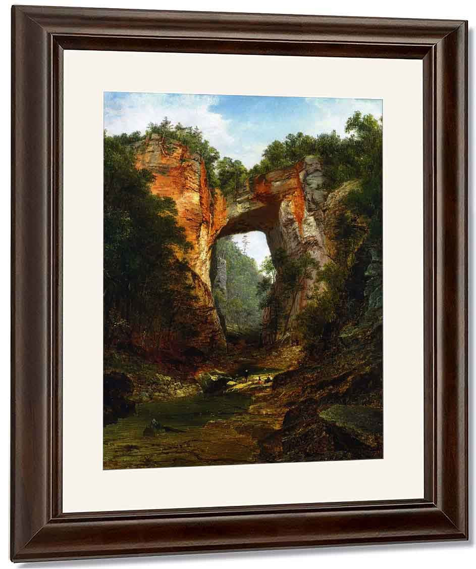 Natural Bridge, Virginia By David Johnson Print or Oil Painting ...