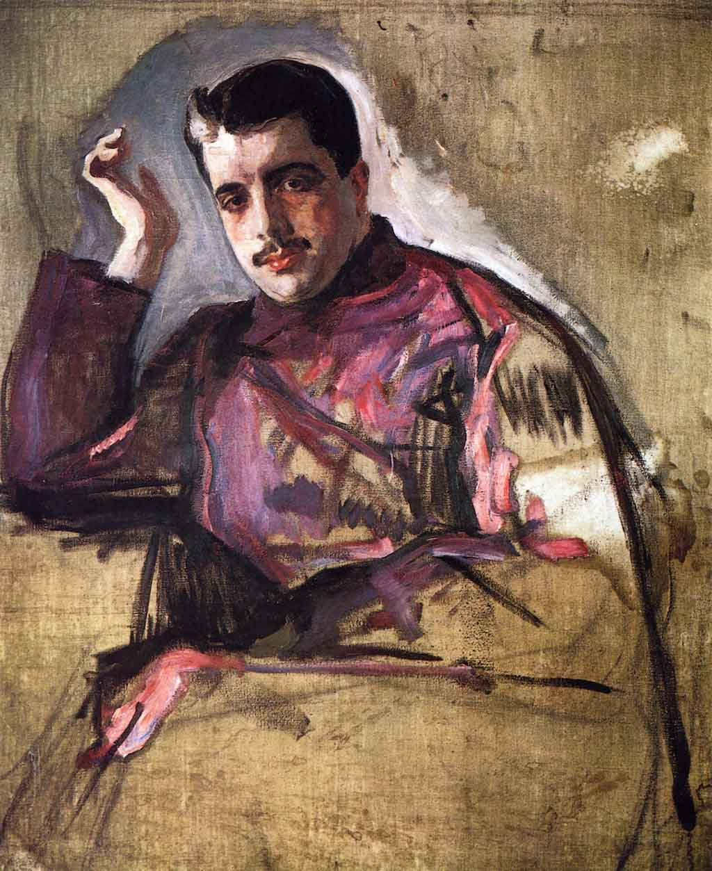 Portrait Of Sergei Diaghilev By Valentin Serov Reproduction