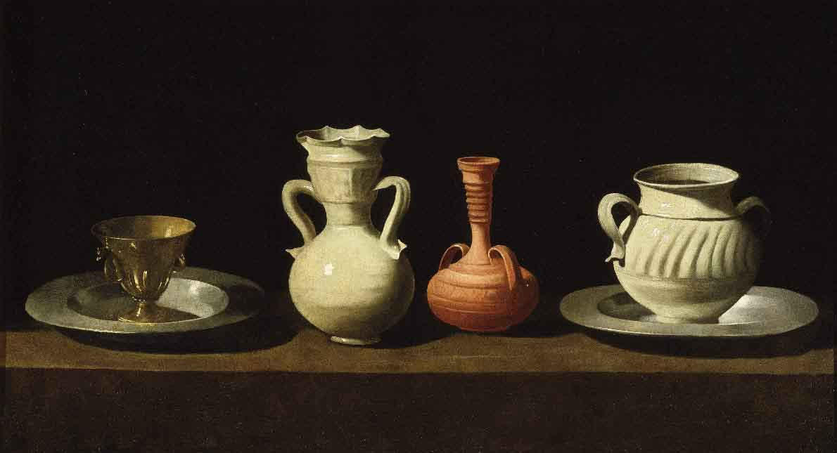 Still Life With Pots By Francisco De Zurbaran Print or Oil Painting ...