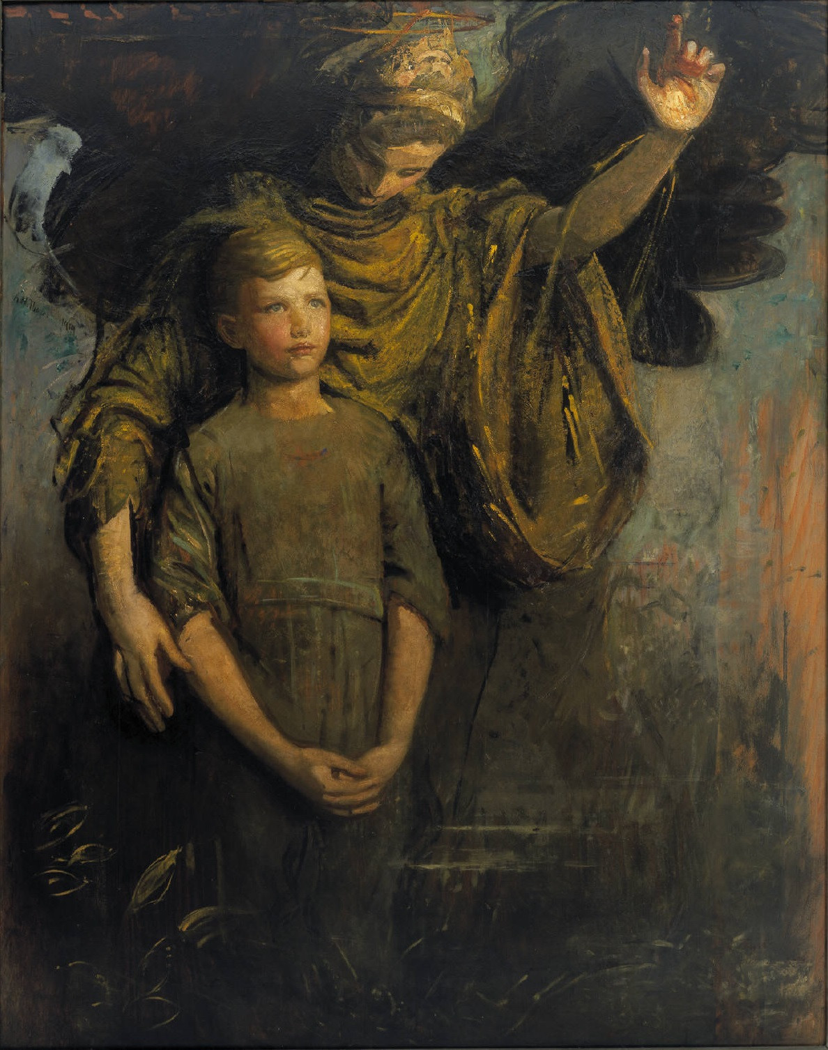 Seated Angel By Abbott Handerson Thayer Art Reproduction from Cutler Miles.