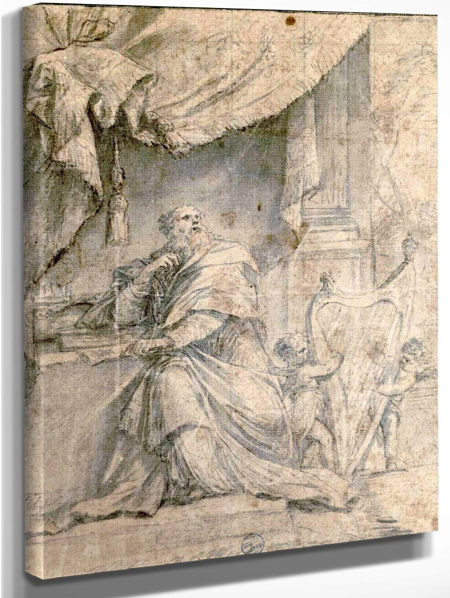 King David Writing Psalms By Charles Willson Peale Art Reproduction ...