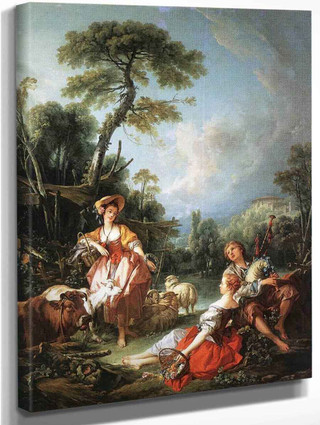 Music By Francois Boucher Print or Oil Painting Reproduction from ...