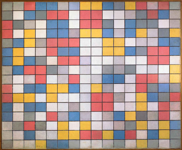 Piet Mondrian Composition With Red Blue And Yellow by Peit Mondrian
