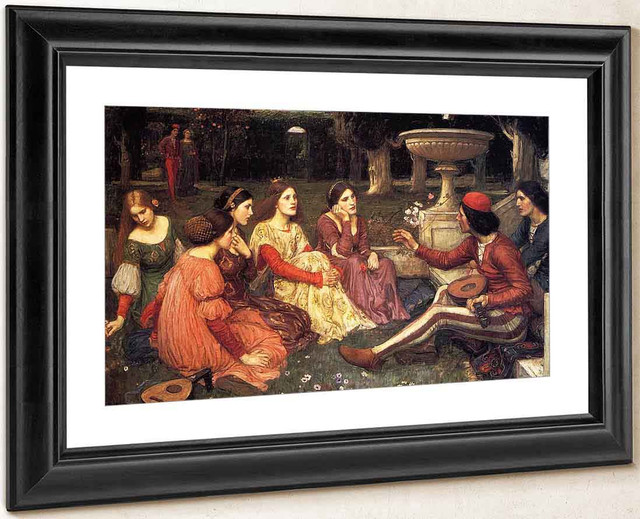 A Tale From The Decameron By John William Waterhouse Print or Oil ...