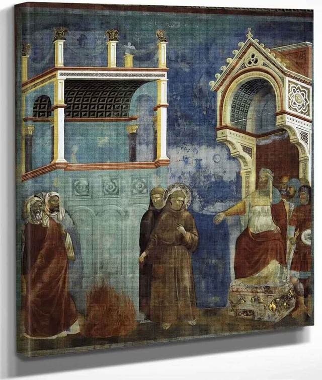 Legend Of St Francis . Institution Of The Crib At Greccio By Giotto Di ...