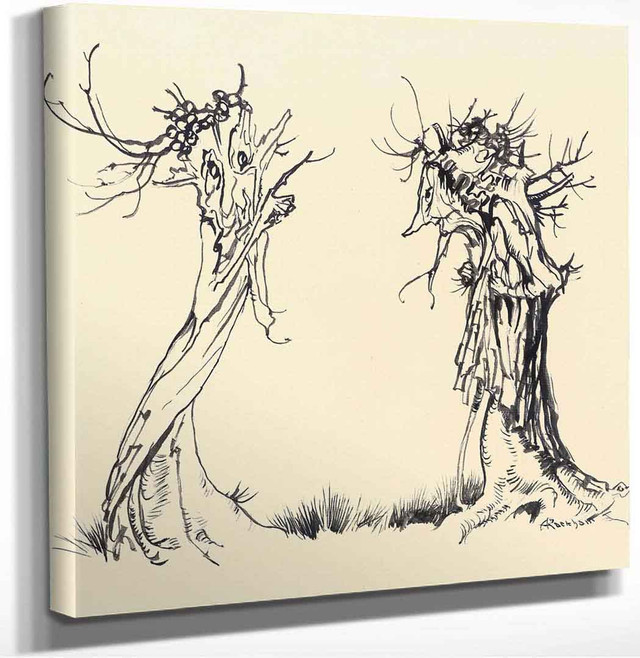 Two Trees by Arthur Rackham