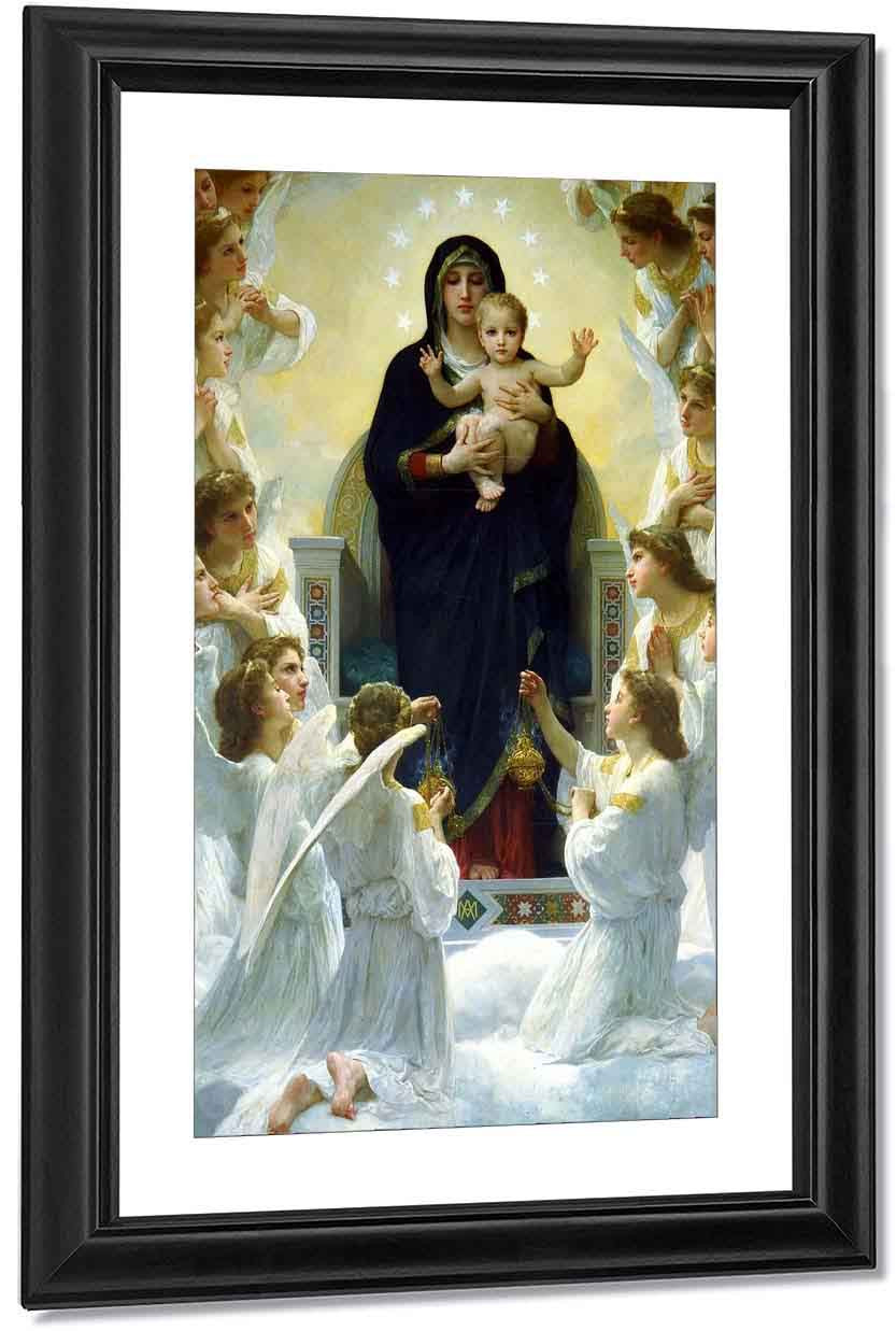 The Virgin With Angels By William Bouguereau Print or Painting Reproduction
