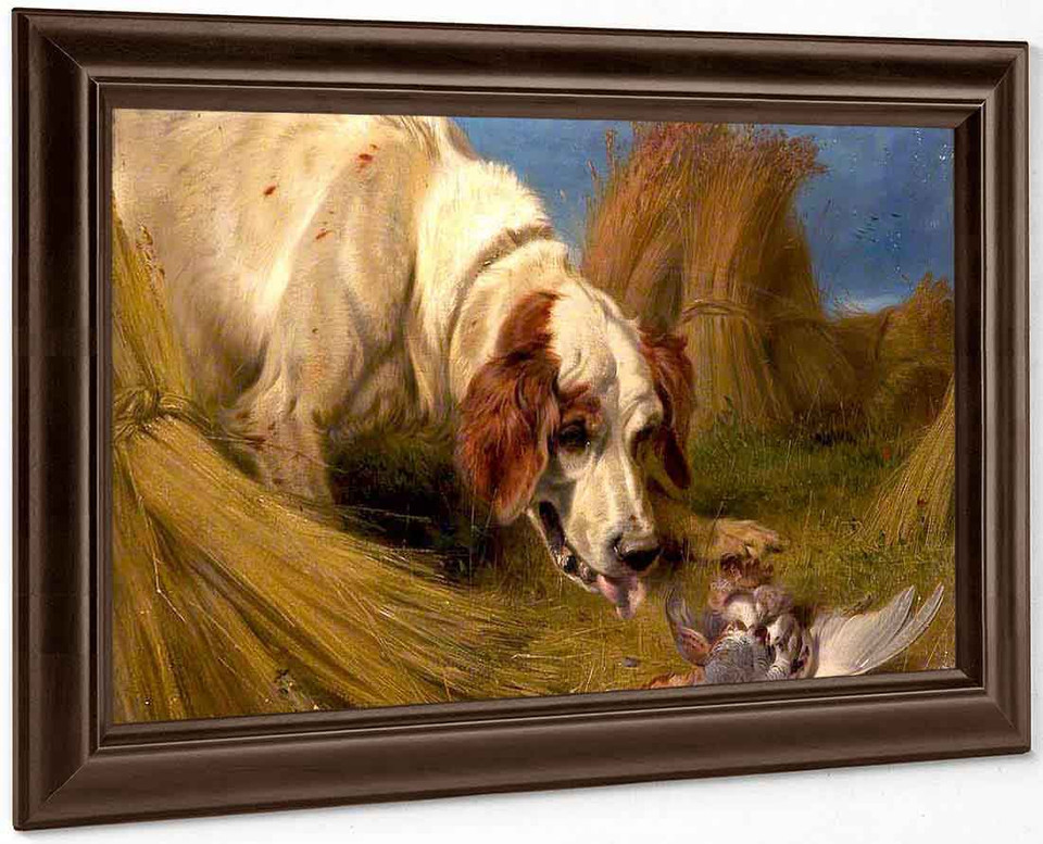 Dog And A Dead Partridge By Richard Ansdell Print or Oil Painting ...