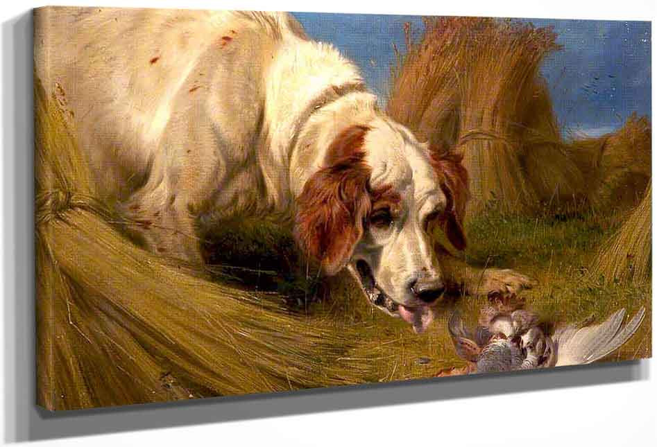 Dog And A Dead Partridge By Richard Ansdell Print or Oil Painting ...