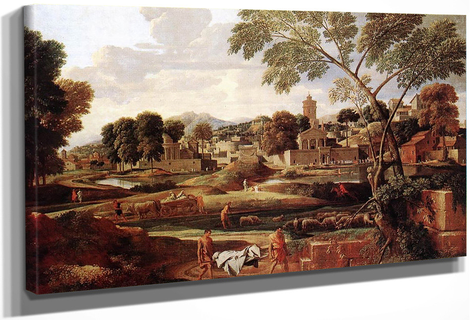 Landscape With The Funeral Of Phocion By Nicolas Poussin Print or Oil ...