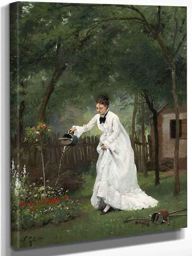 Madame Gilbert In The Garden By Victor Gabriel GilbertGilbert Art ...
