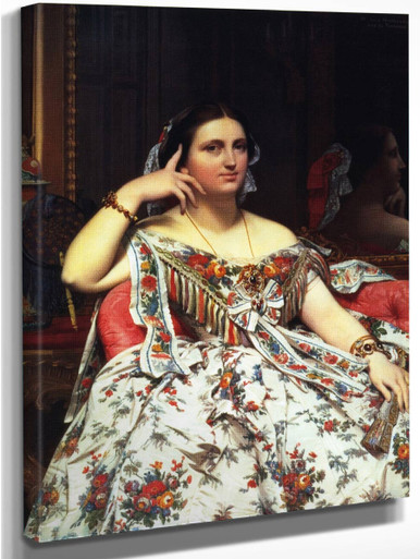 Portrait Of Madame Moitessier By Jean Auguste Dominique Ingres Art ...