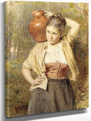 Returning From The Well By George Goodwin Kilburne Art Reproduction ...