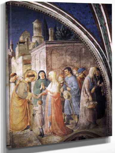 St Stephen Distributing Alms By Fra Angelico Art Reproduction from ...