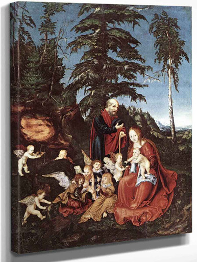 The Rest On The Flight Into Egypt By Lucas Cranach The Elder Art Reproduction from Cutler Miles.